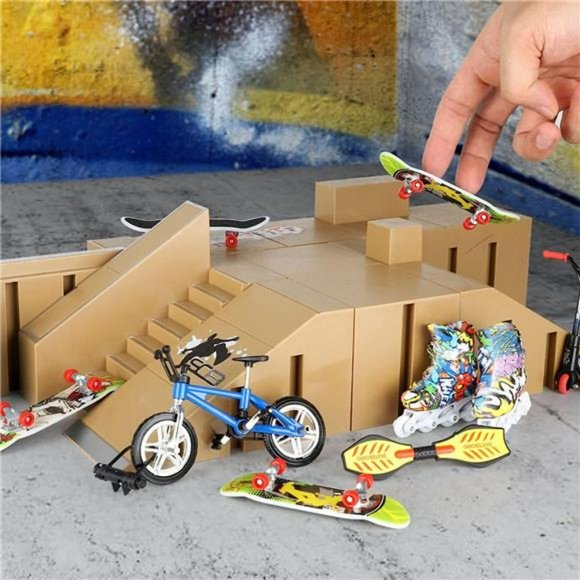 Toys | 8pcs Fingerboard Ramps With 9pcs Mini Finger Toys Se For Kids ...
